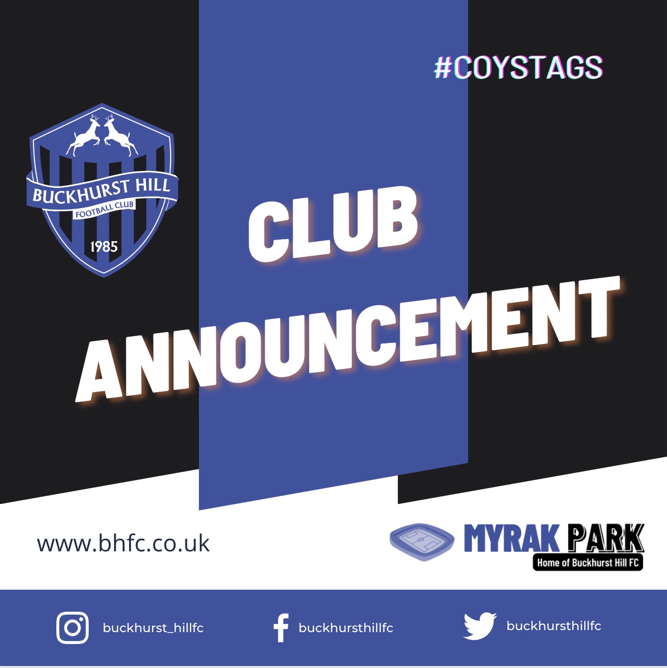 Club Announcement – BHFC
